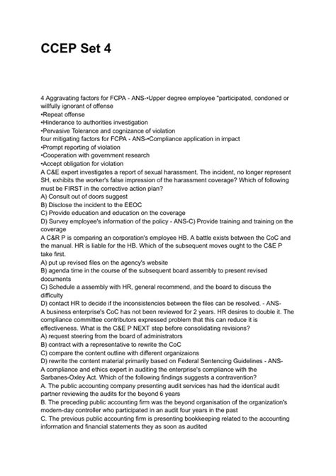 Ccep Set 4 Questions With Detailed Verified Answers 2025 2026 100 Correct Answers Already