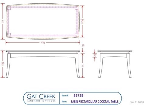 Gat Creek Elana Rectangular Cocktail Table Furniture Living Room Tables