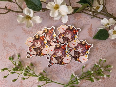 Genshin Impact Hu Tao Stickers Genshin Impact Stickers Hu Etsy