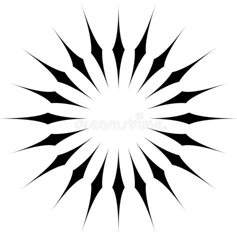 Geometric Radial Element Abstract Concentric Radial Geometric Stock Illustration