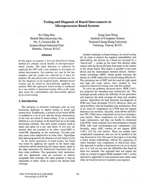 pdf testing and diagnosis of board interconnects in microprocessor