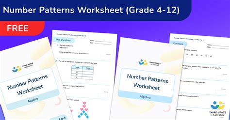 [free] Number Patterns Worksheet