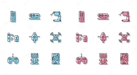 Set Line Remote Control Electronic Computer Components Motherboard Digital Chip Drone Flying