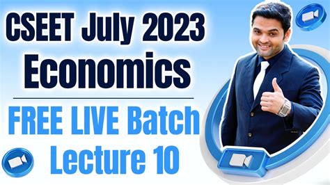 Free Cseet Economics Live Batch For July 2023 Exam Lecture 10 Cseet Online Classes Youtube