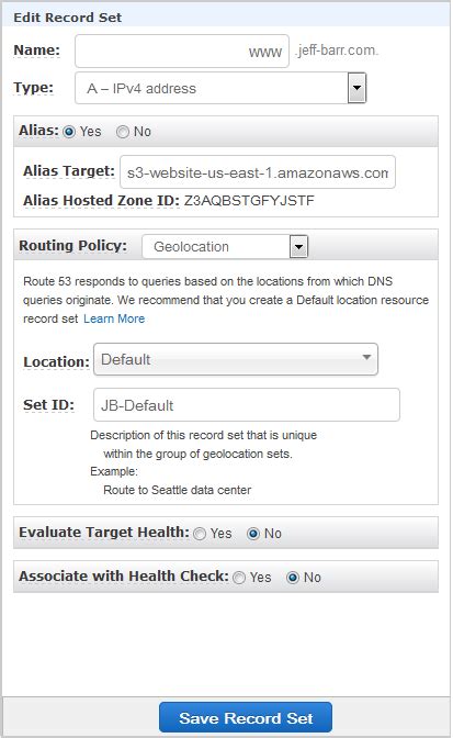 Route 53 Update Domain Name Registration Geo Routing And A Price Reduction AWS News Blog