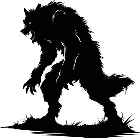 Ai Generated Silhouette Warewolf Or Occasionally Lycanthrope Or Lycan