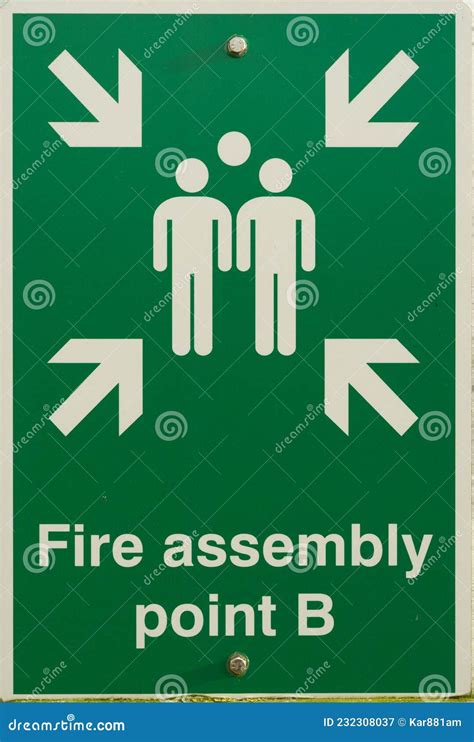 Realistic Sign Fire Assembly Point B High Resolution Stock Image Image Of Automobile Motor