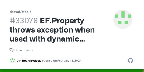 EF Property Throws Exception When Used With Dynamic Property Name From A Different Entity