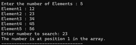 C Program To Linear Search In An Sorted Array Wisdomatrix