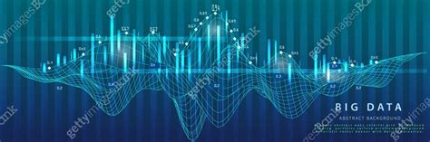 Abstract Visualization Analyze Algorithm Wavy Grid Data Big Data Quantum Virtual Cryptography