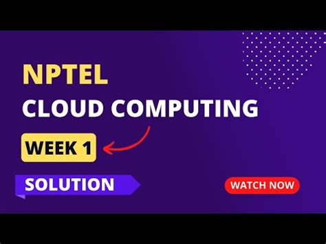 NPTEL Cloud Computing Assignment Answers Sikshapath YouTube