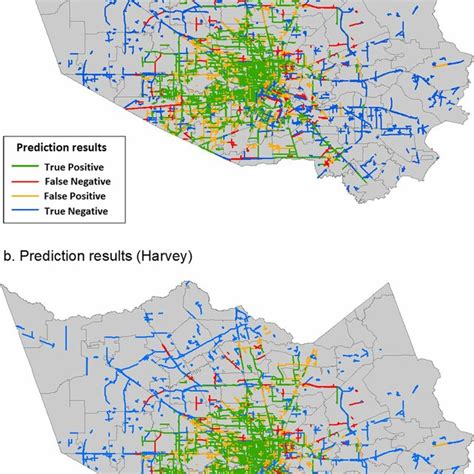Examples Of Prediction Results For Roads With And Without Flood Risks Download Scientific