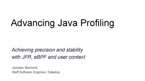 Javaone 2025 Advancing Java Profiling Speaker Deck