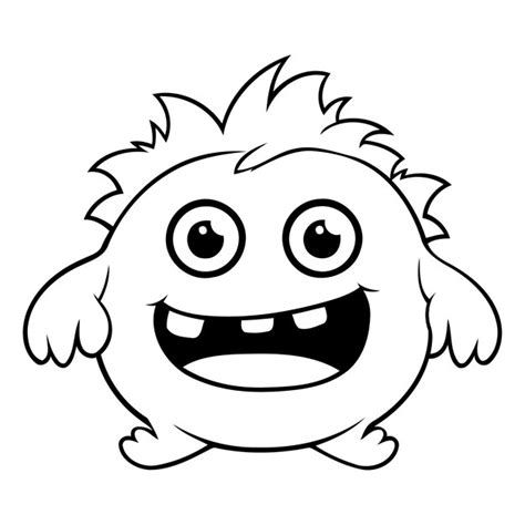 Милый мультфильмный монстр Векторная иллюстрация Милый монстр Премиум векторы