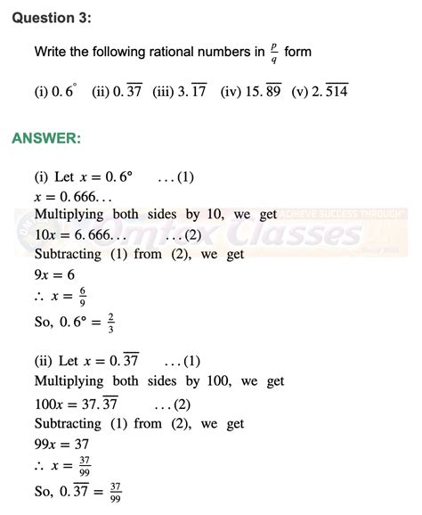 Education Chapter 2 Real Numbers Mathematics Part I Solutions For