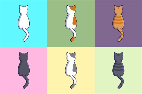 Conjunto De Seis Gatos De Dibujos Animados 11363067 Vector En Vecteezy
