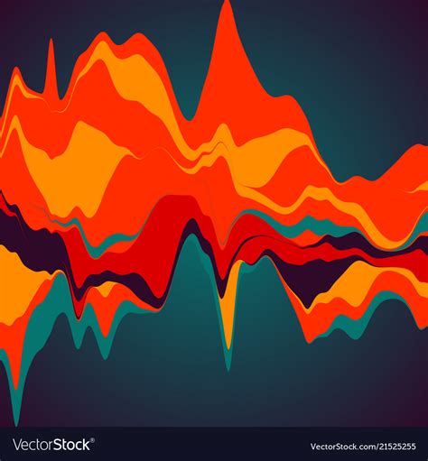 Big Data Visualization Streamgraph Futuristic Vector Image