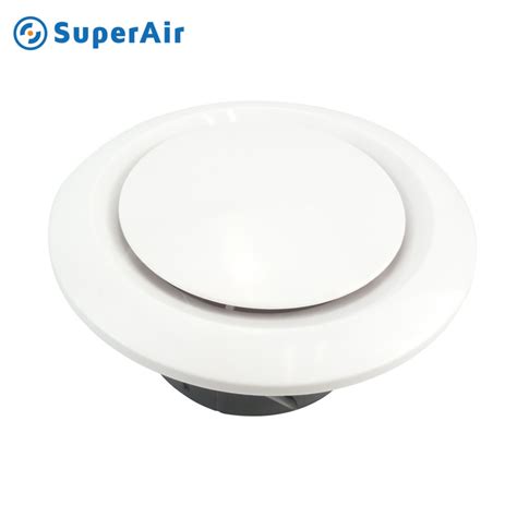 Superair Plastic Air Vent Extract Valve Grille Round Diffuser Ducting