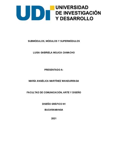 Submódulos Módulos Y Supermódulos Pdf