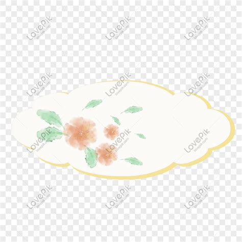 핑크 꽃 작은 신선한 프레임 레이블 Png 일러스트 무료 다운로드 Lovepik