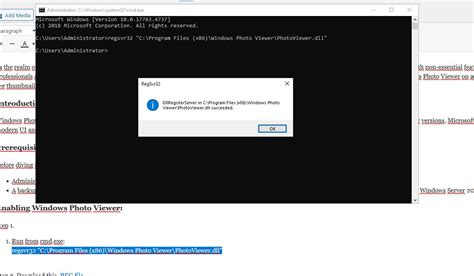 Enabling Windows Photo Viewer On Windows Server OS