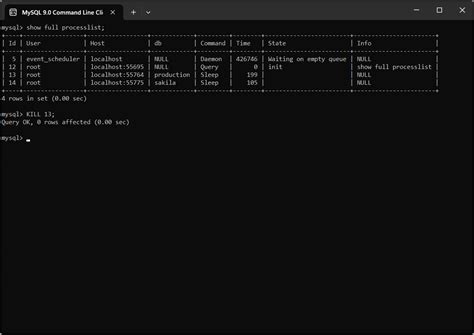 How To Show Running Queries In Mysql Processlist