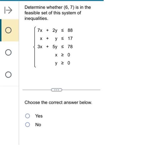 solved determine whether 6 7 is in the feasible set of