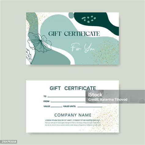 기프트 카드 템플릿 세트입니다 살롱 갤러리 스파 상점에 대 한 골드 반짝이가 있는 현대적인 스타일의 템플릿입니다 개체 그룹에