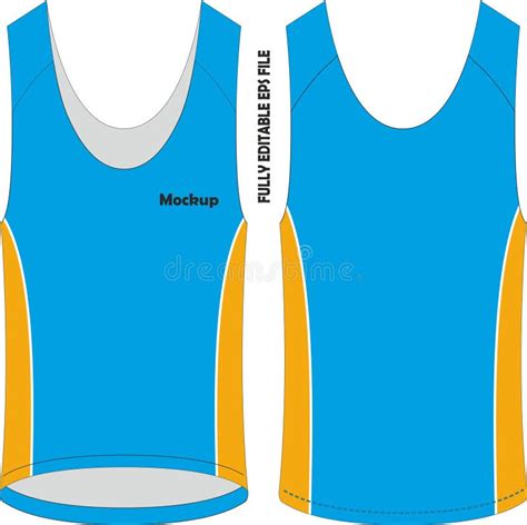 Singlet Mock Ups Template Stock Vector Illustration Of Jersey 344638575