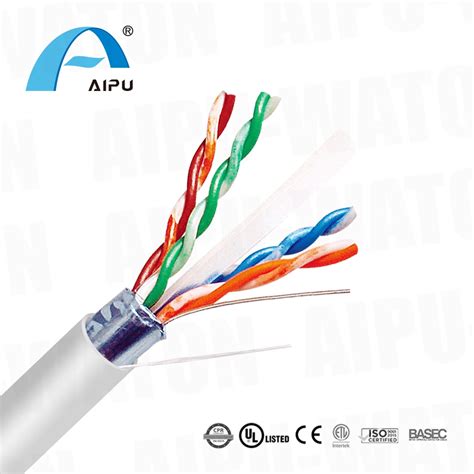 CAT6 Shielded Cable F UTP Network Cable 4 Twisted Pair Bare Copper Cable PVC LSZH PE CPR UL