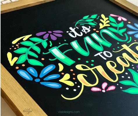 Easy Diy Chalkboard Lettering Sign Vial Designs