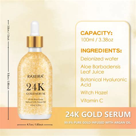 24k Gold Facial Serum With Nicotinamide For Brightening