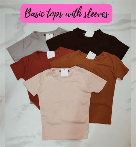 Basic Tops Brandnew S Semi Large Womens Fashion Tops Blouses On