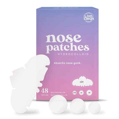 Livaclean 48 Ct 24 Hydrocolloid Hyz01 Nose Strips And 24 Pimple Patches