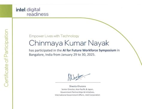 Ai Intel Innovation Learning Dr Chinmaya Kumar Nayak
