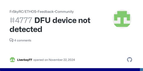 Dfu Device Not Detected · Issue 4777 · Frskyrcethos Feedback