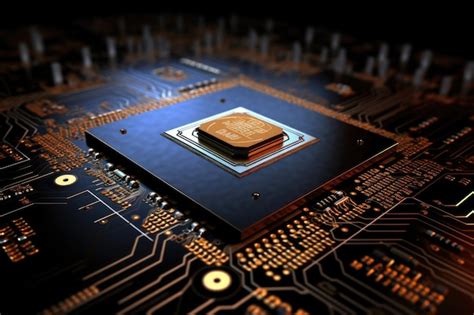 placa base con microchip integrado foto premium