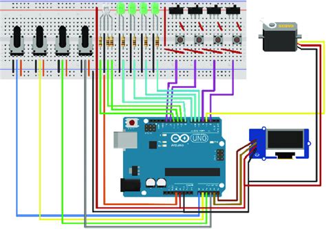 Fritzing Schematic Equivalent Of Each Arduino Experimentation Instance