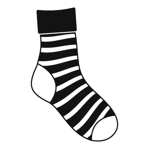 Premium Vector Striped Sock Icon Simple Illustration Of Striped Sock