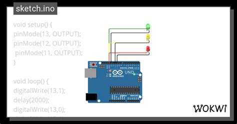 Traffic Light Wokwi Esp32 Stm32 Arduino Simulator