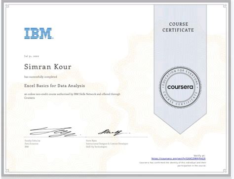 Dataanalysis Excelskills Ibm Simran Kour