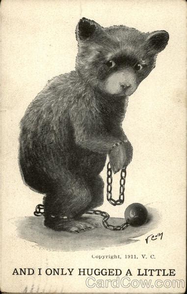 Image Download Bear In Handcuffs With Ball And Chain Bears Postcard