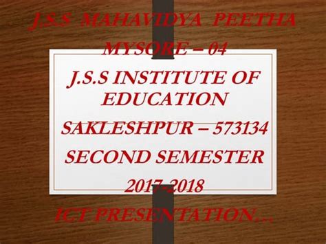 Ict Presentation Ppt