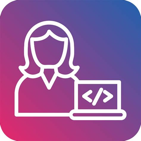 Premium Vector Vector Design Coder Woman Icon Style
