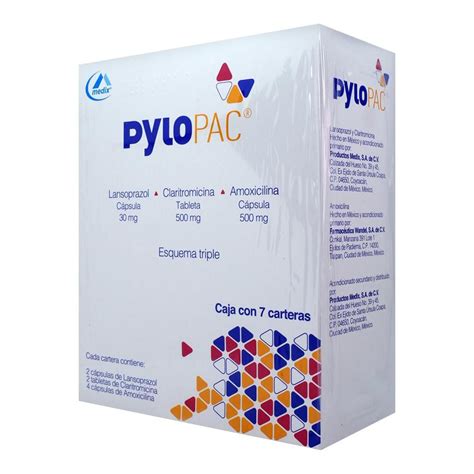 Pylopac 7 Carteras 8 Cápsulas Cada Uno Farmacia Coyoacán