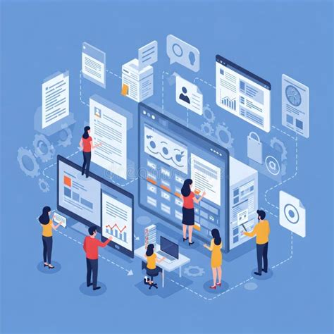 Software Developers Team Working On User Interface And User Experience Of Web Application Stock