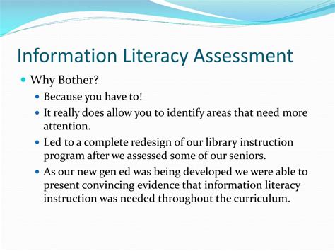 Ppt Information Literacy Assessment Powerpoint Presentation Free Download Id6256839
