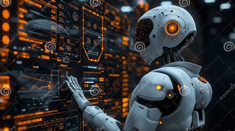 Human And Artificial Intelligence Interaction Concept Artificial Intelligence System Stock