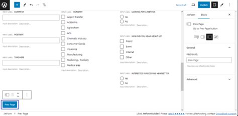 Prev Page Field Overview Jetformbuilder Crocoblock