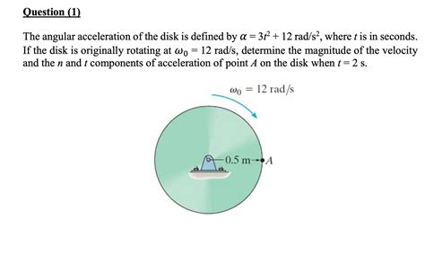 answered the angular acceleration of the disk is… bartleby